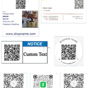 Custom QR Code Sticker Labels, Kiss Cut Stickers, Different Sizes ...