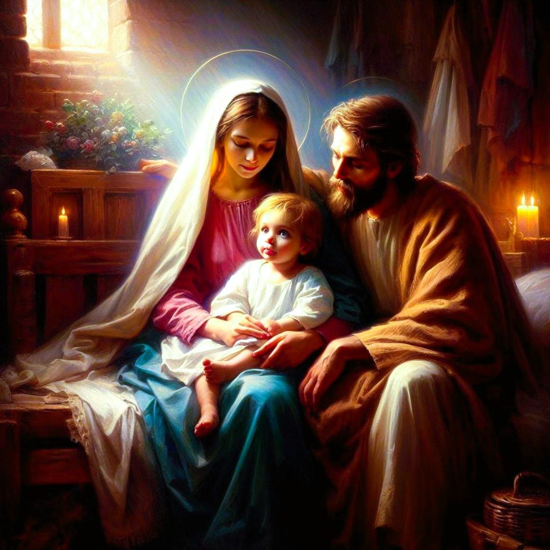 3d Nativity Picture, One of a Kind. Baby Jesus, Mary and Joseph ...