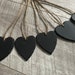 X20 6cm Handmade Natural Slate Heart Mini Chalkboard Tags Wedding ...