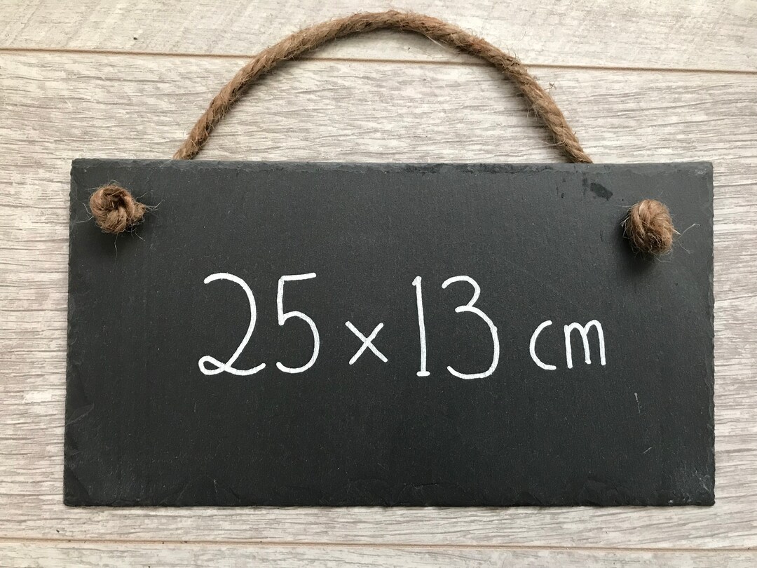 Handmade Natural Slate Hanging Chalkboard Blackboard Shabby Chic ...
