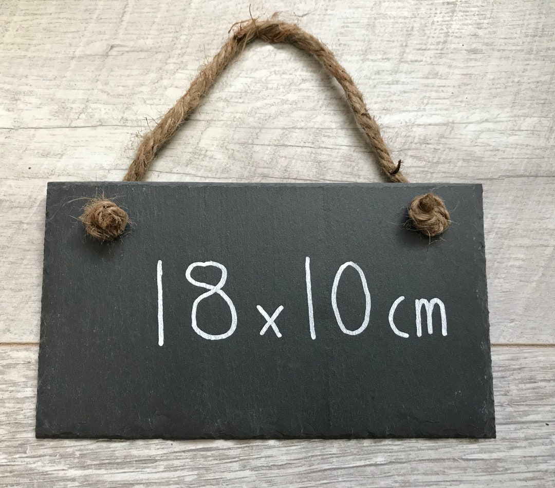 Handmade Natural Slate Hanging Chalkboard Blackboard Message Memo ...