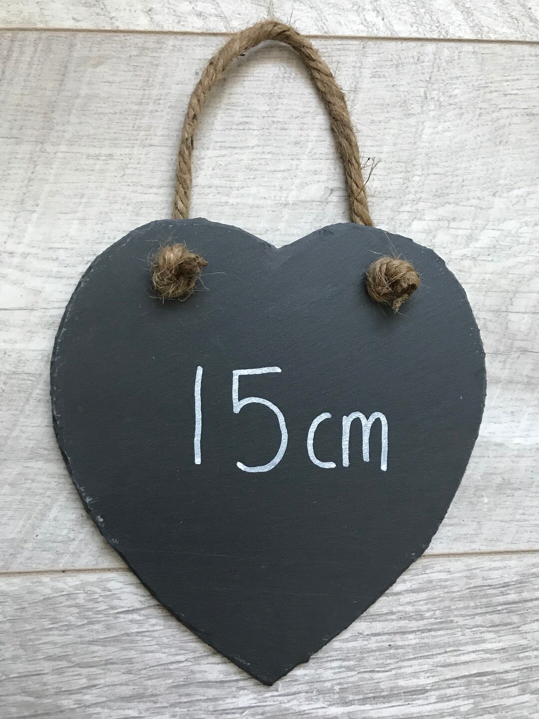 Handmade Natural Slate Hanging Heart Chalkboard Shabby Chic Style ...