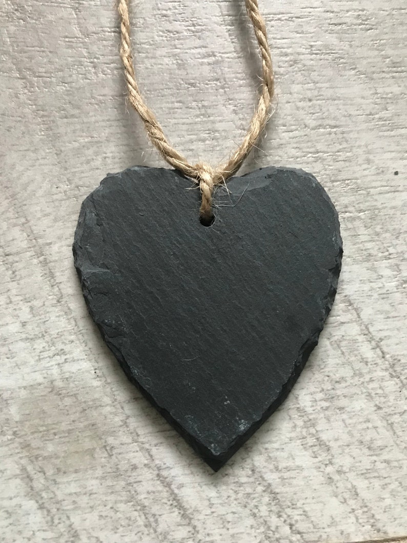 100 X Handmade Natural Slate Heart Mini Chalkboard Tags - Etsy
