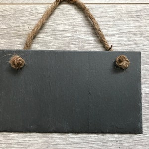 Handmade Natural Slate Hanging Chalkboard Blackboard Message Memo ...