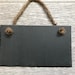 Handmade Natural Slate Hanging Chalkboard Blackboard Message - Etsy