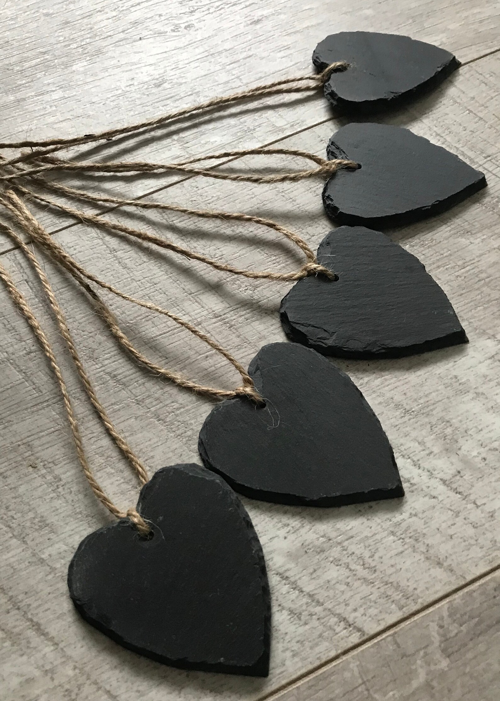 100 X Handmade Natural Slate Heart Mini Chalkboard Tags - Etsy