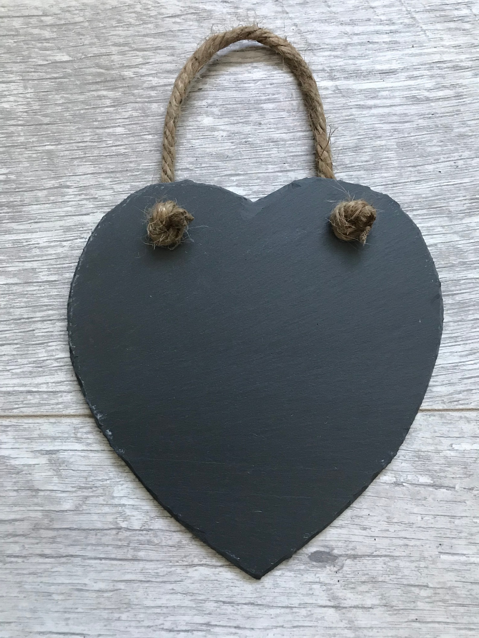 3 x large 25cm handmade natural slate hanging heart chalkboard | Etsy