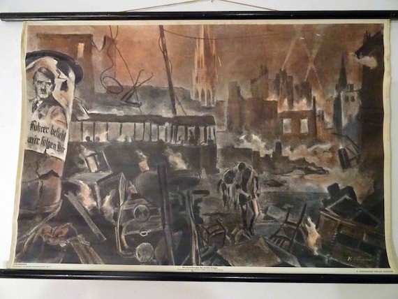 Vintage School Chart Adolf Hitler / total War - Etsy