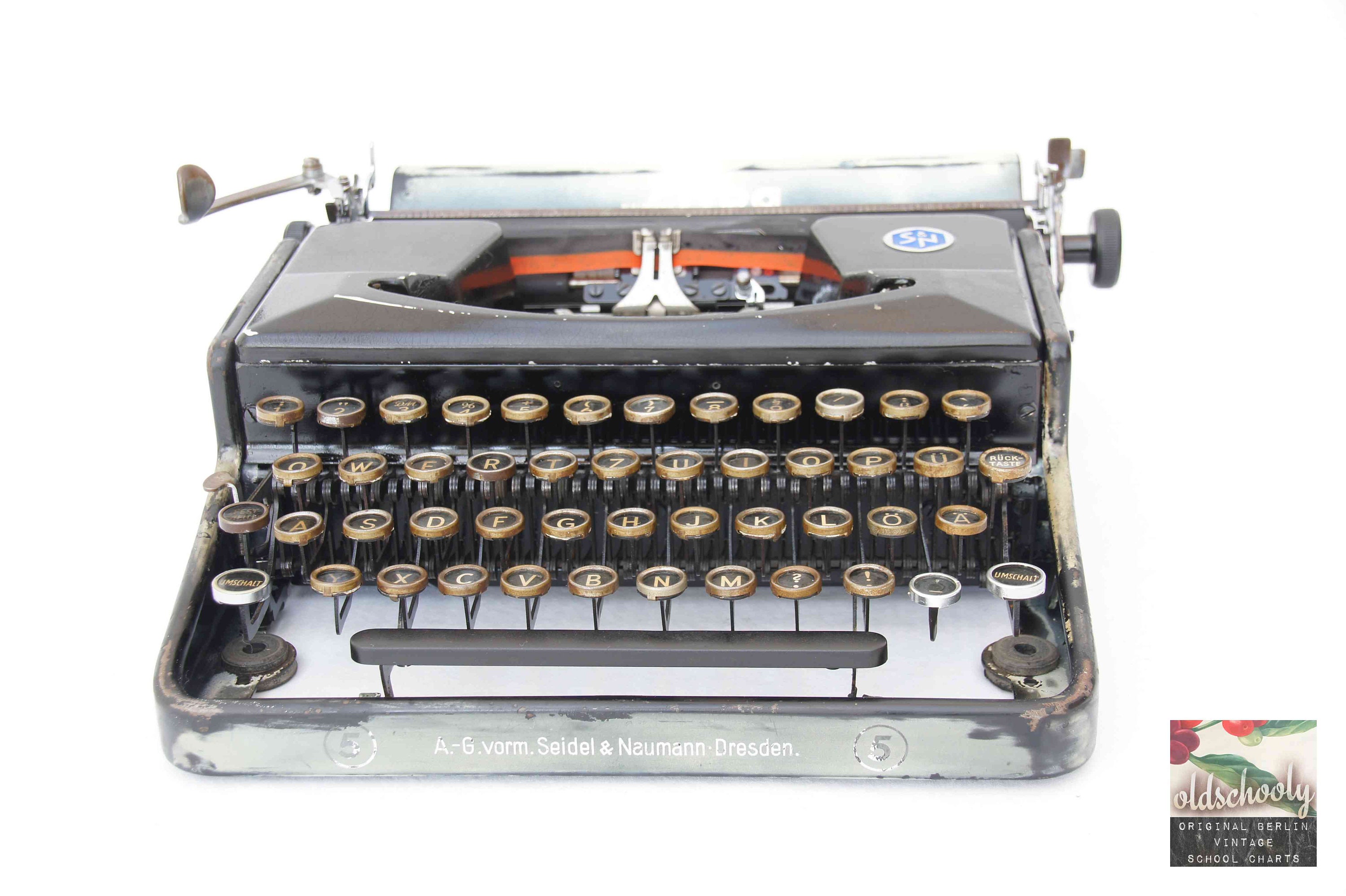 Vintage Typewriter ERIKA Mod. 5 Black (tw59), 1930's, With Ribbon ...