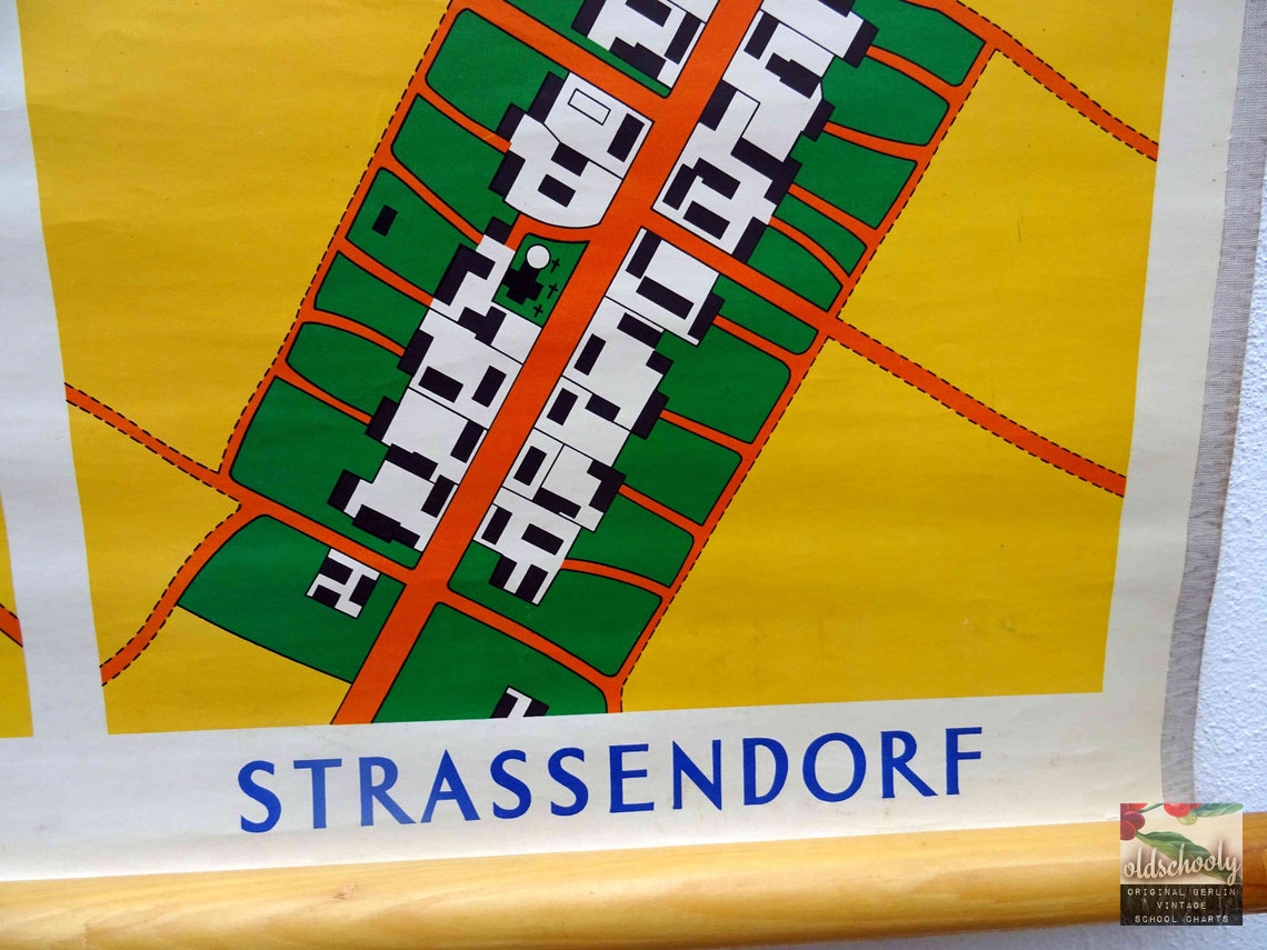 Schulwandkarte Dorfformen I Dorf 0014 / - Etsy.de