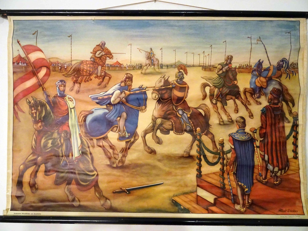 Vintage School Chart | Knight Tournament, 50's - Retro Vintage, 50's ...