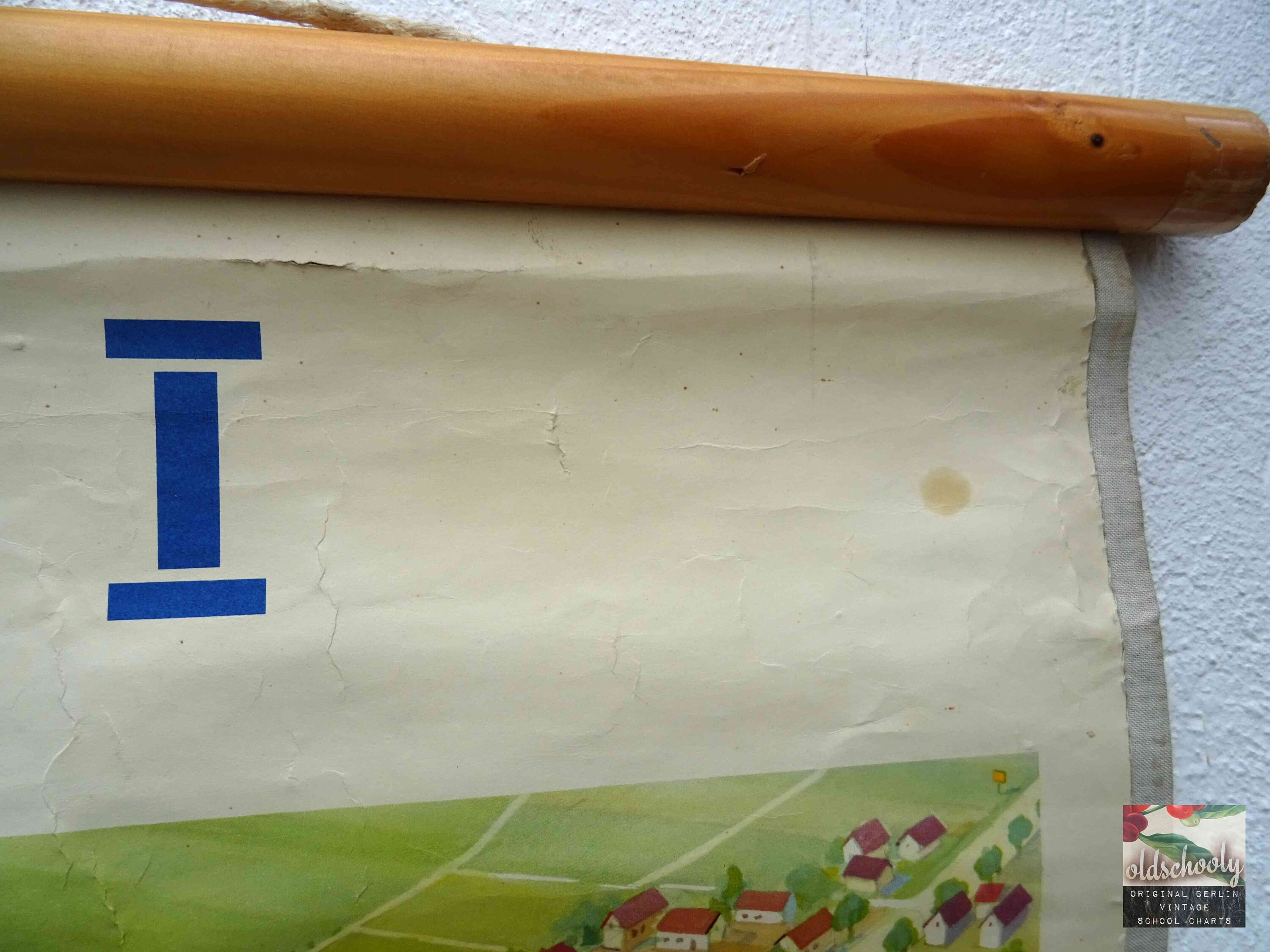 Schulwandkarte Dorfformen I Dorf 0014 / Haufendorf / Einzelsiedlung ...