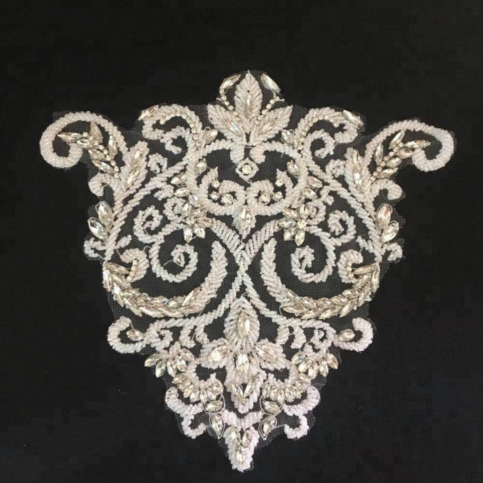 Applique en strass perles de cristal en strass motif corsage - Etsy Canada