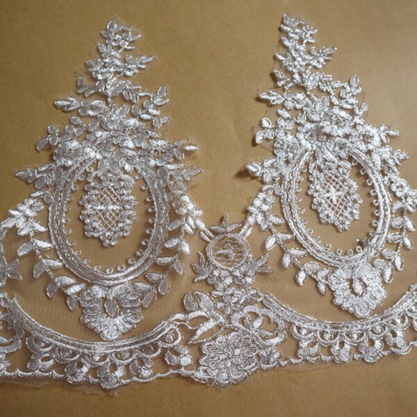 Embroidered Silver Trim - Etsy