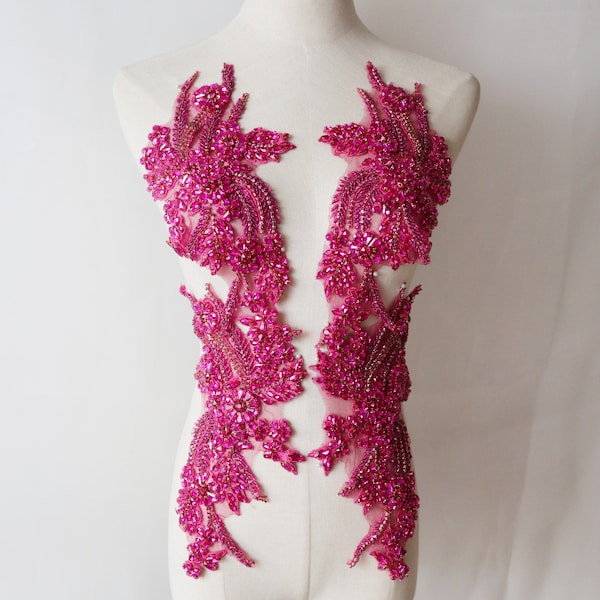 Hot Pink Rhinestone Dress - Etsy