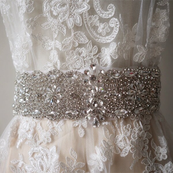 Beaded Bridal Sash - Etsy