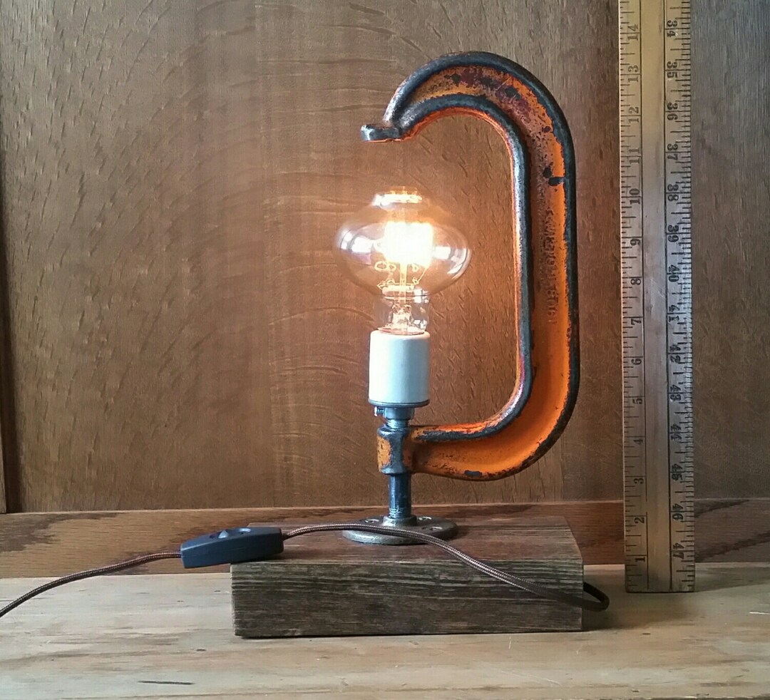 13.5 Vintage C-clamp Desk Light - Etsy