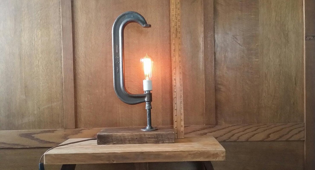 21 Vintage C-clamp Desk Light - Etsy