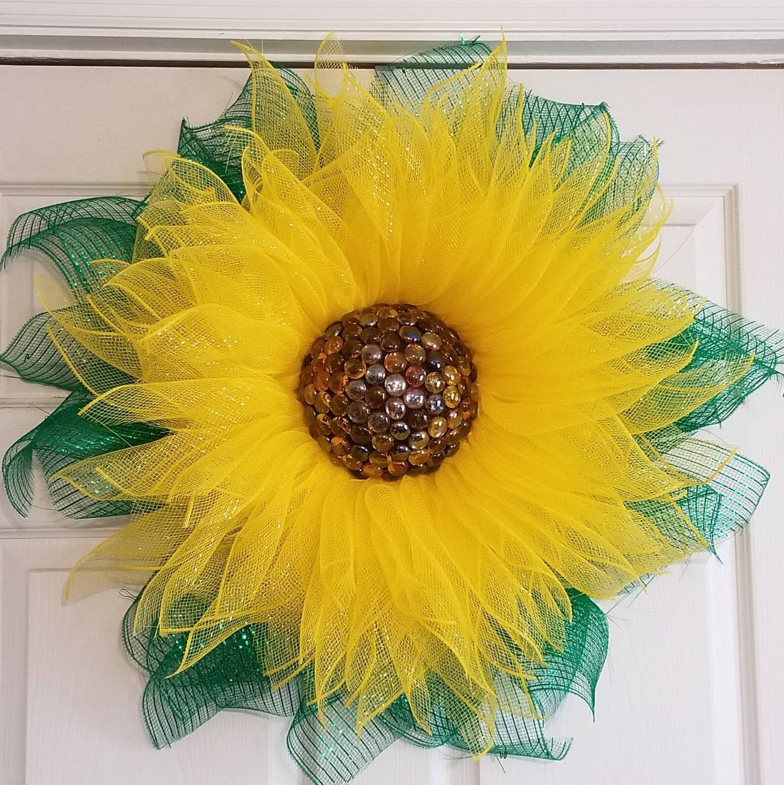 Customizable Flower Deco Mesh Wreath on 14 Inch Frame - Etsy