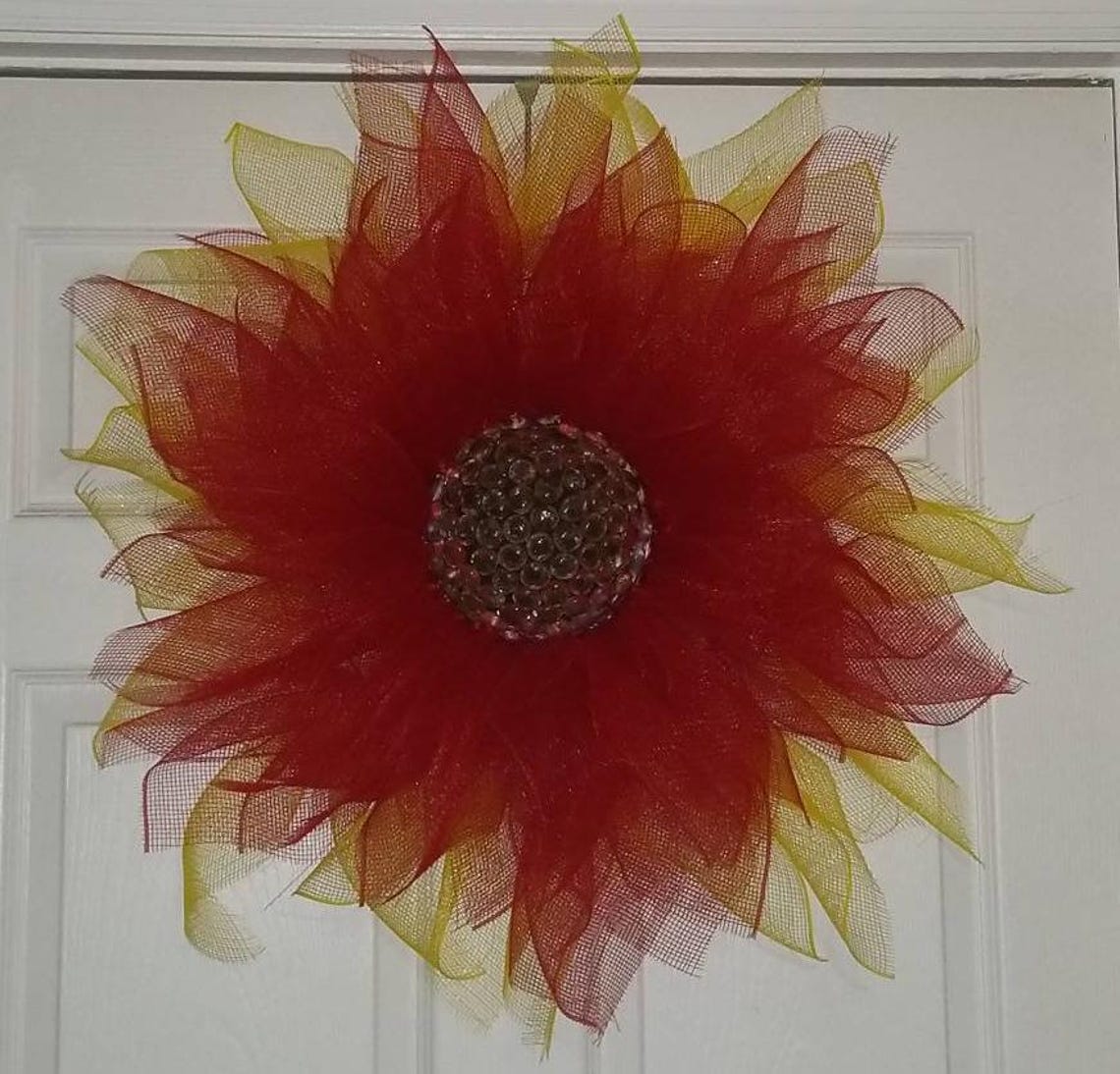 Customizable Flower Deco Mesh Wreath on 14 Inch Frame - Etsy