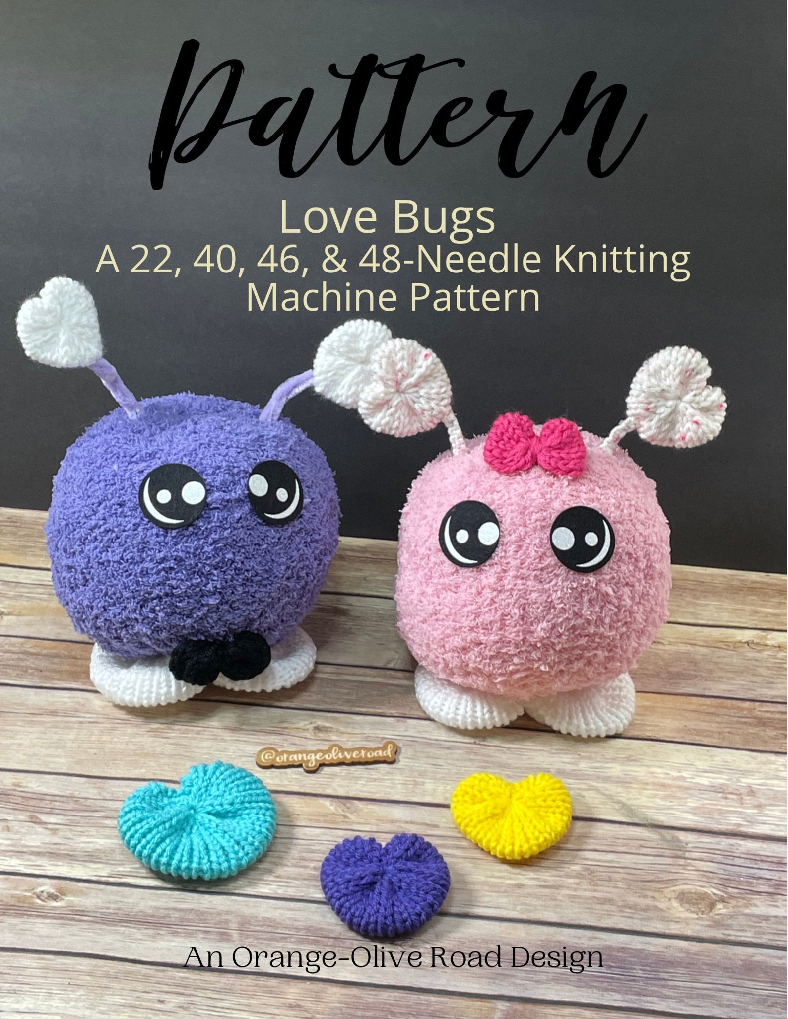 Love Bugs Knitting Machine Pattern Addi Knitting Machine - Etsy