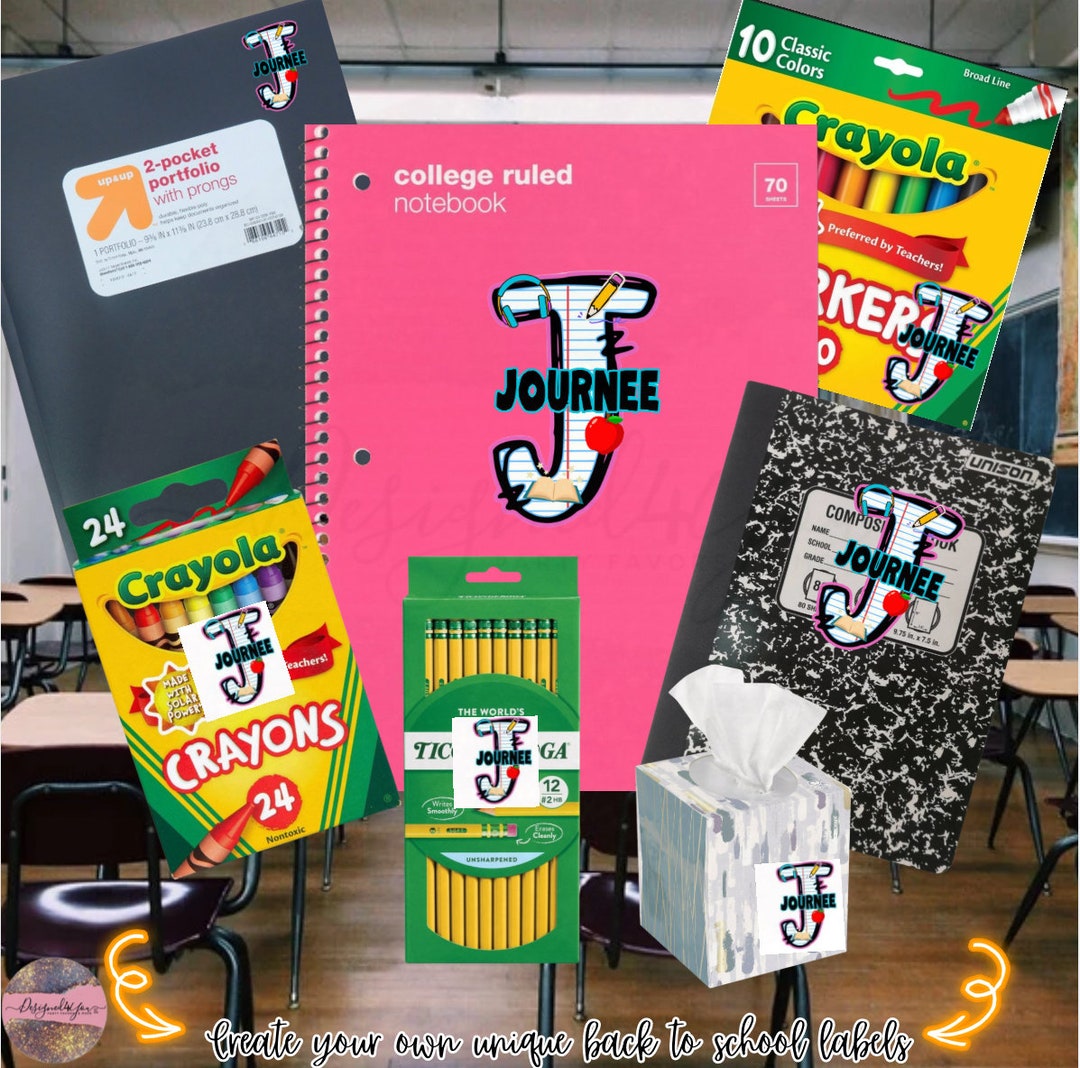 Custom Sticker Labels Back 2 School - Etsy