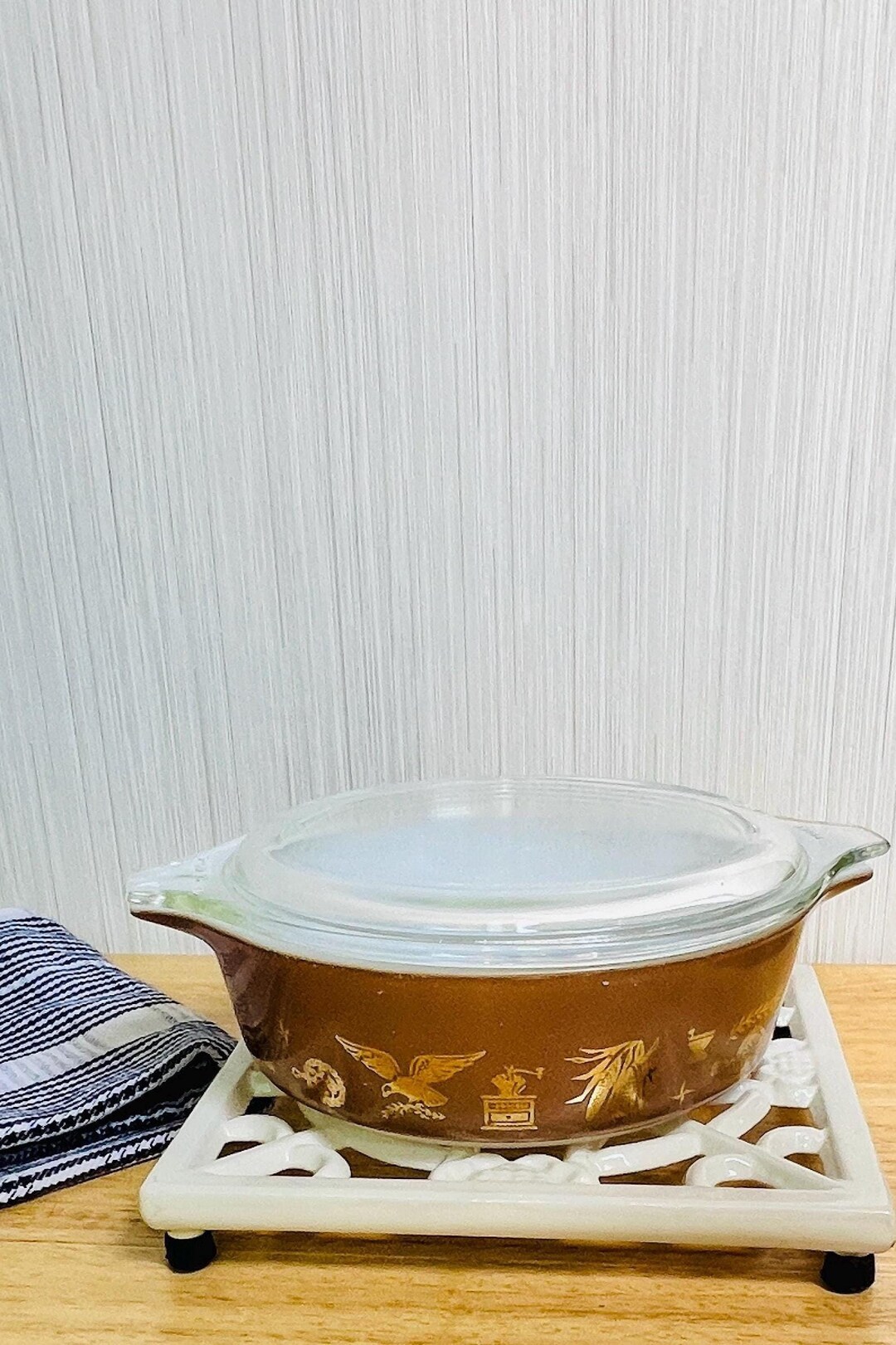 Midcentury Pyrex #471-1 Single Serve With Lid, One Pint Casserole Dish ...
