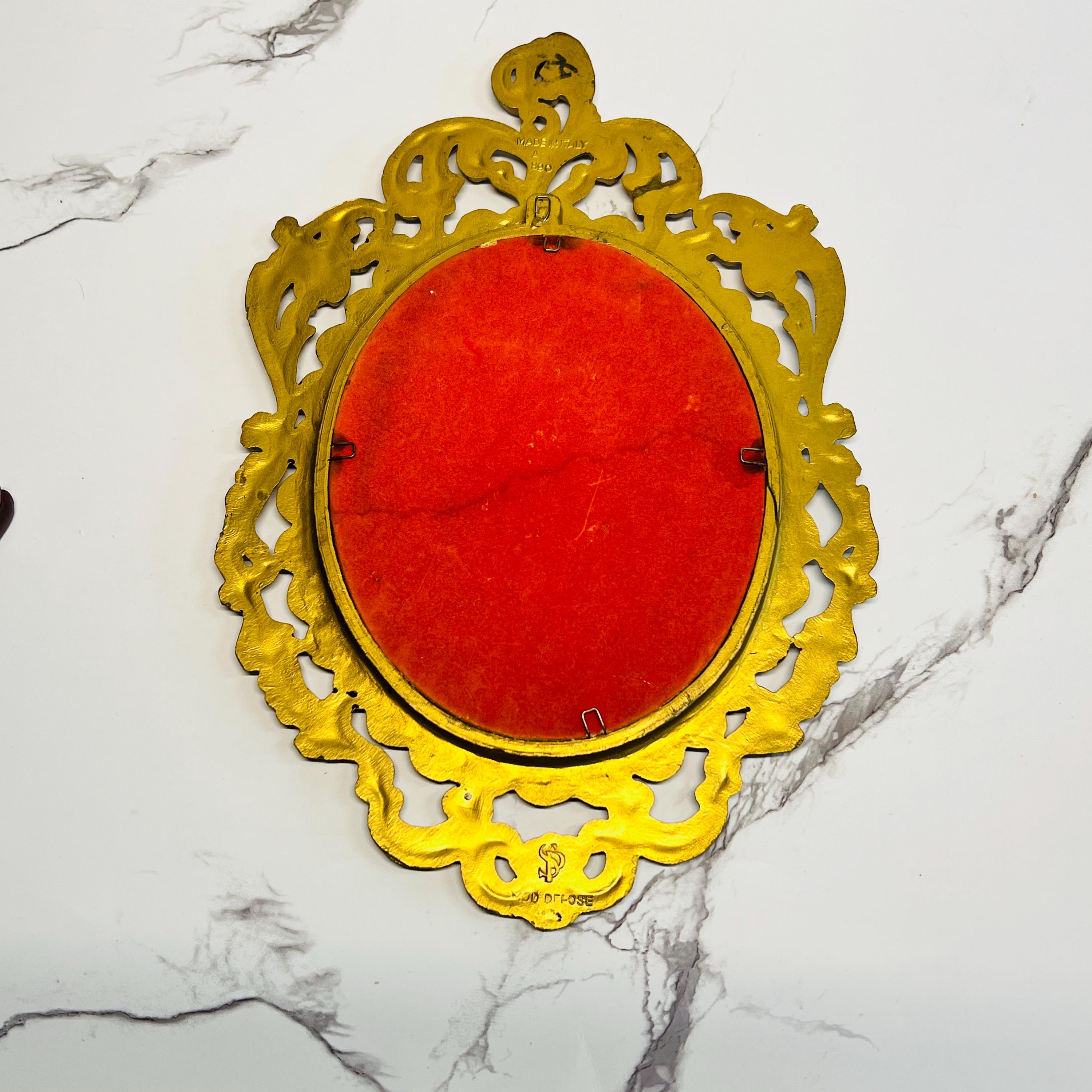 Baroque Gold Bubble Frame, Italian Mod Depose Wall Art, Oval Vintage ...