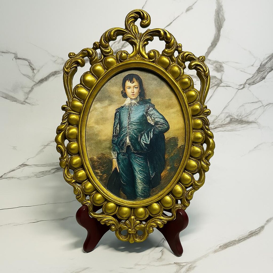 Baroque Gold Bubble Frame, Italian Mod Depose Wall Art, Oval Vintage ...