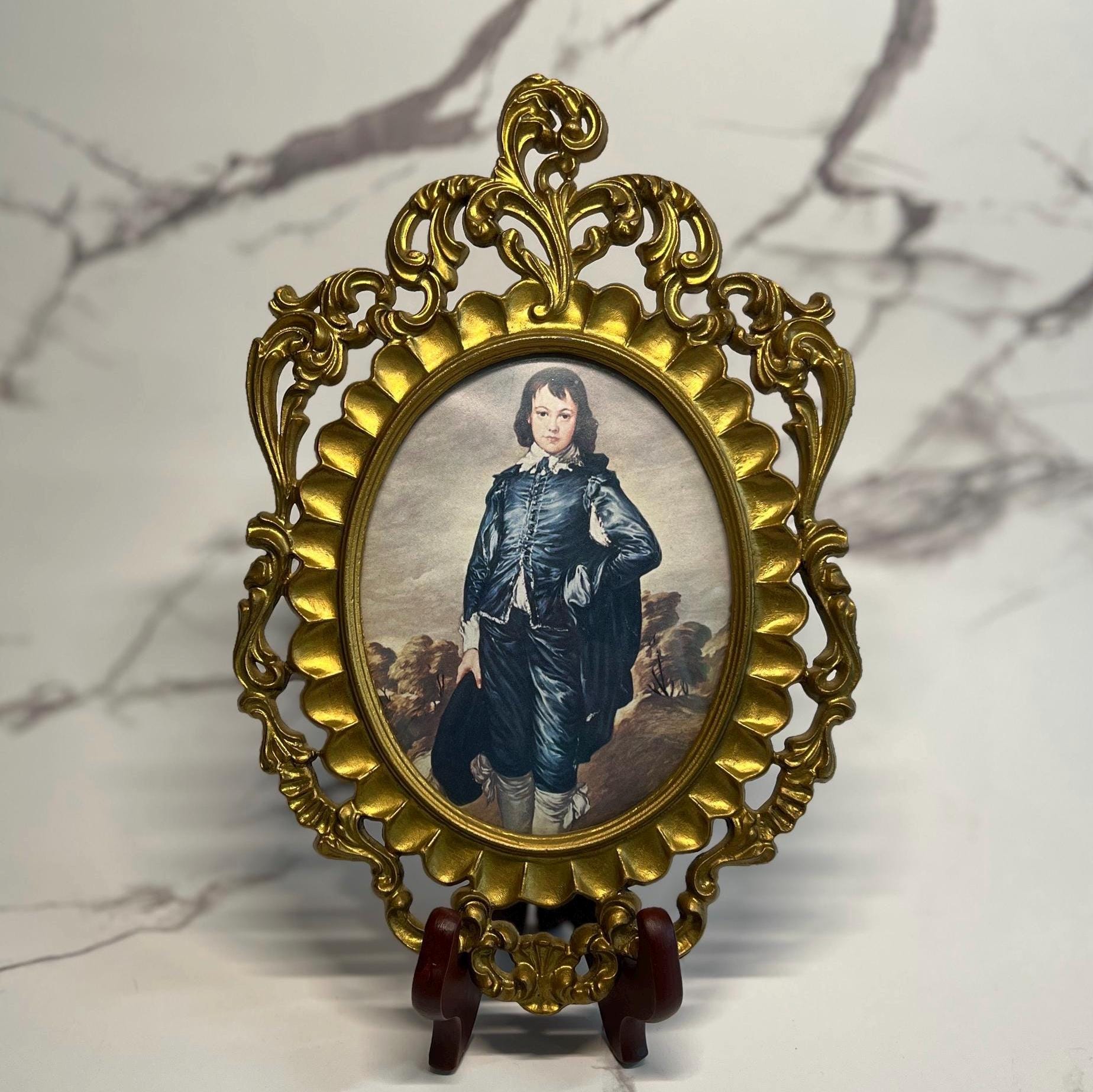 Baroque Gold Bubble Frame, Italian Mod Depose Wall Art, Oval Vintage ...