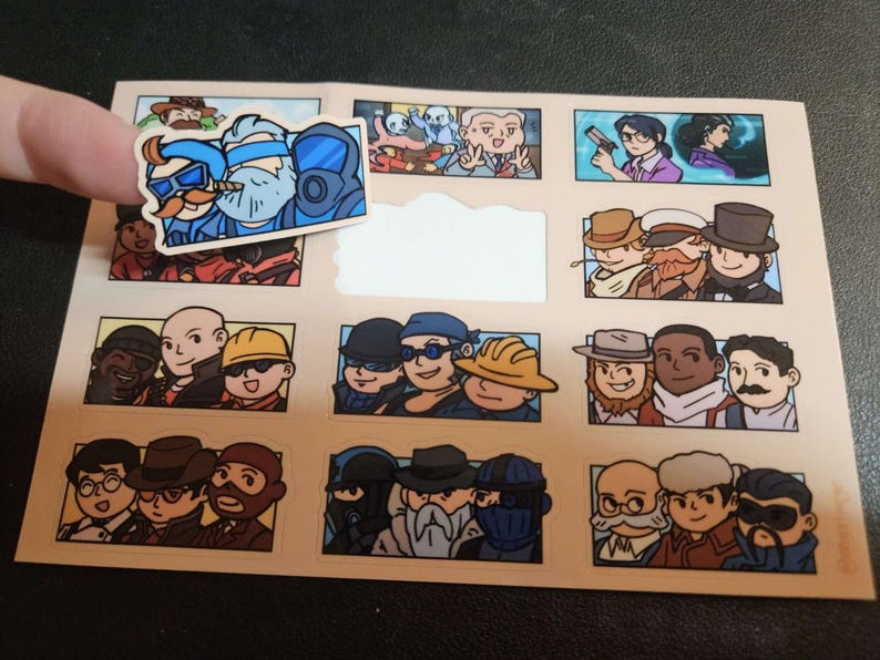 TF2 Thru the Years Sticker Sheet - Etsy