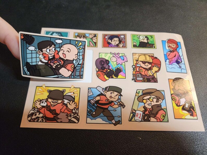TF2 Team Sticker Sheet - Etsy
