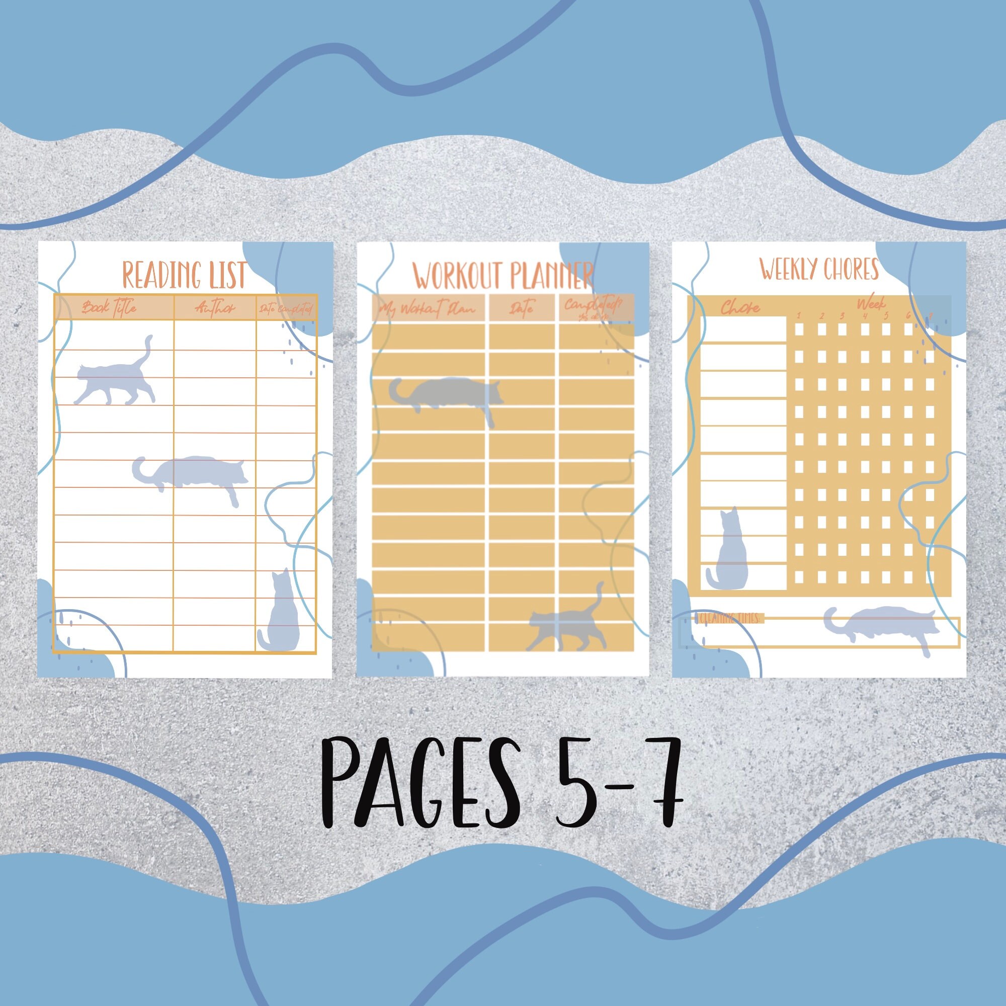 Cute Cat Planner Printables for Organizing,daily Tasks, Notes, and ...