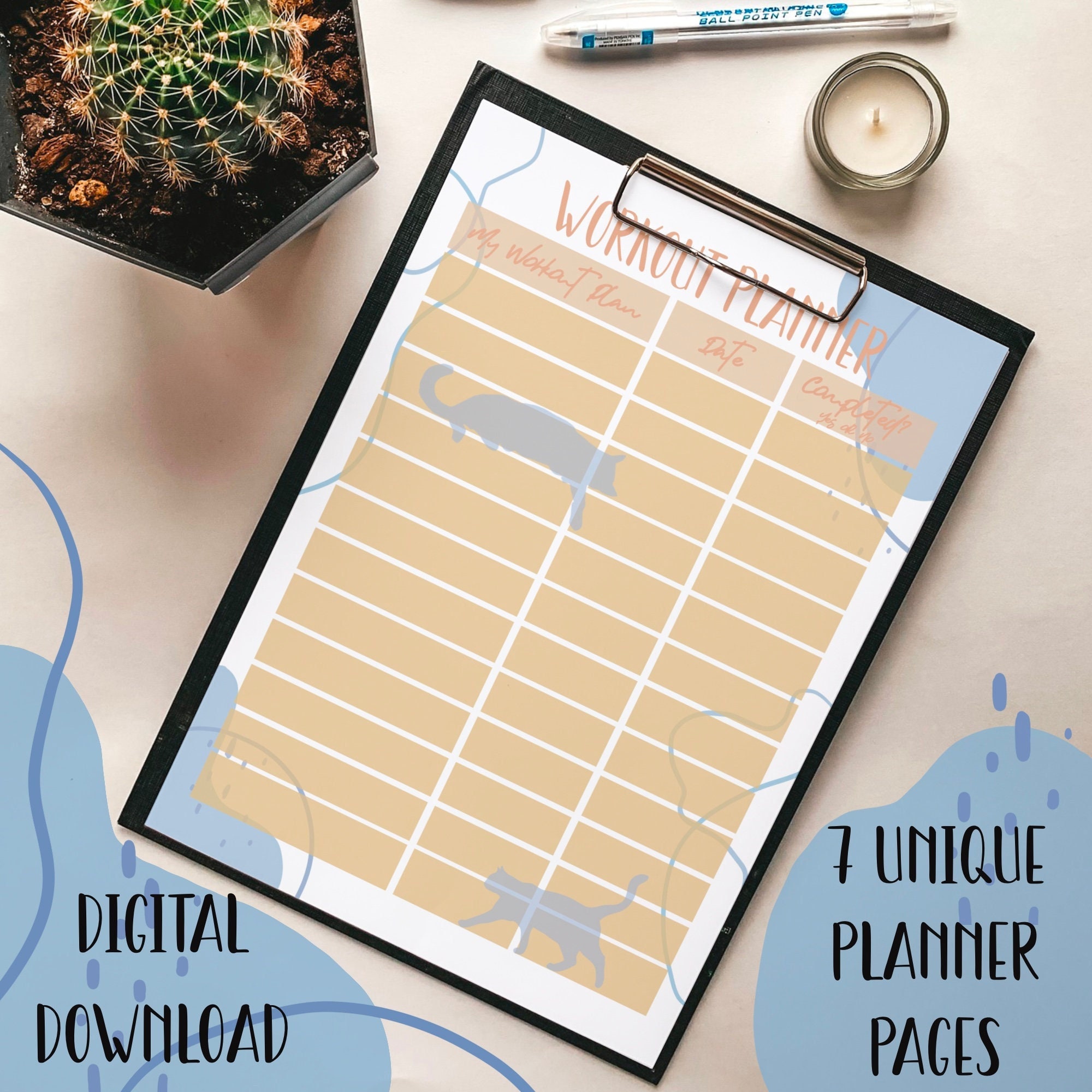 Cute Cat Planner Printable’s for Organizing,daily Tasks, Notes, and ...