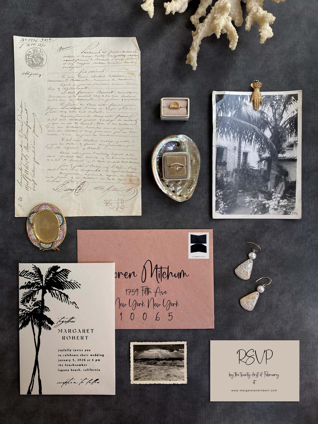 Slate Flat Lay Styling Mat Water Resistant Rollable Vinyl Custom Double ...