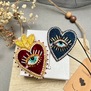 Sacred Heart Brooch, Evil Eye Earrings, Red Heart Pin, Sailor Moon ...