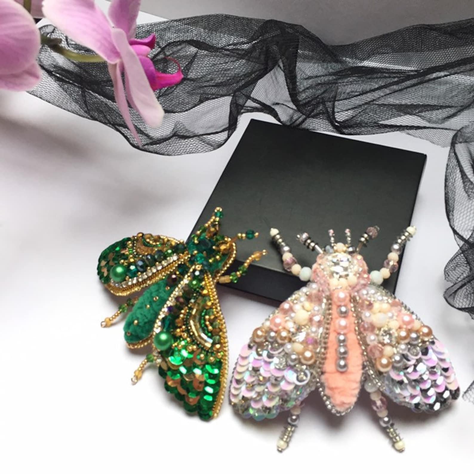 Moth Brooch Handmade Green Moth Butterfly Brooch Cicada - Etsy