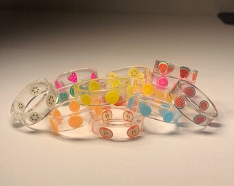Resin Fruit Rings - Etsy