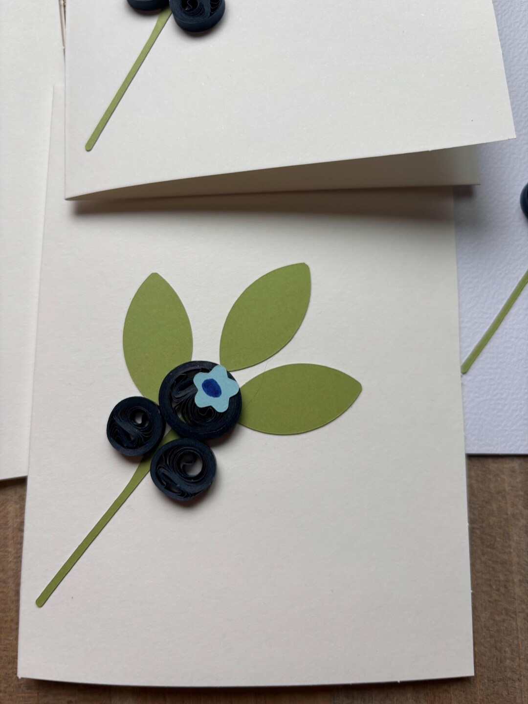 Handmade Paper Quilled Blueberry Card - Etsy