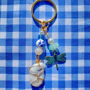 White Opal Keychain - Etsy