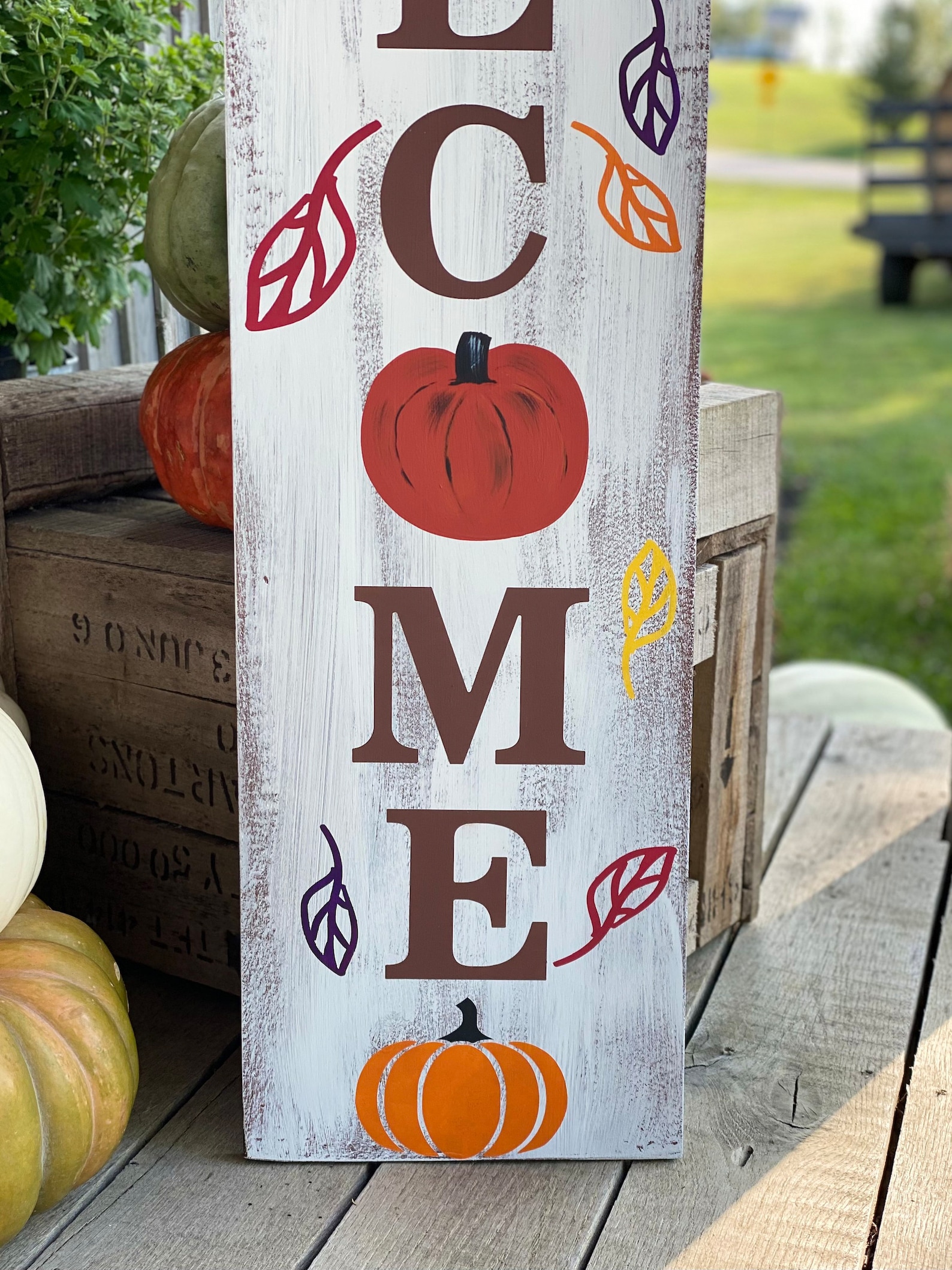 Fall Porch Sign Welcome Porch Sign Fall Porch Decor Fall - Etsy