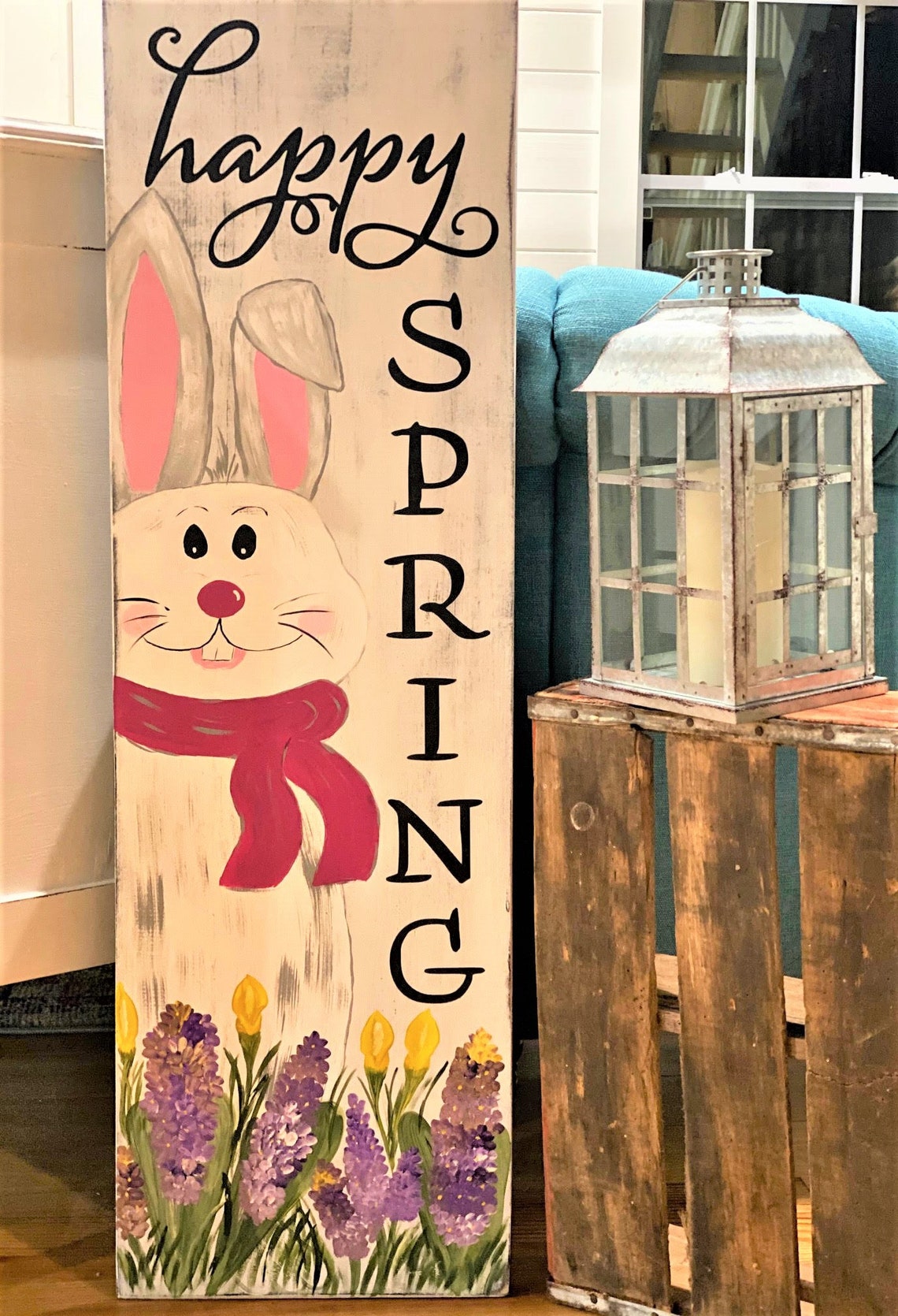 Spring Porch Sign. Bunny Sign. Spring Porch Decor. - Etsy