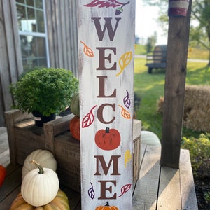 Fall Porch Sign, Welcome Porch Sign, Fall Porch Decor, Fall Pumpkin ...