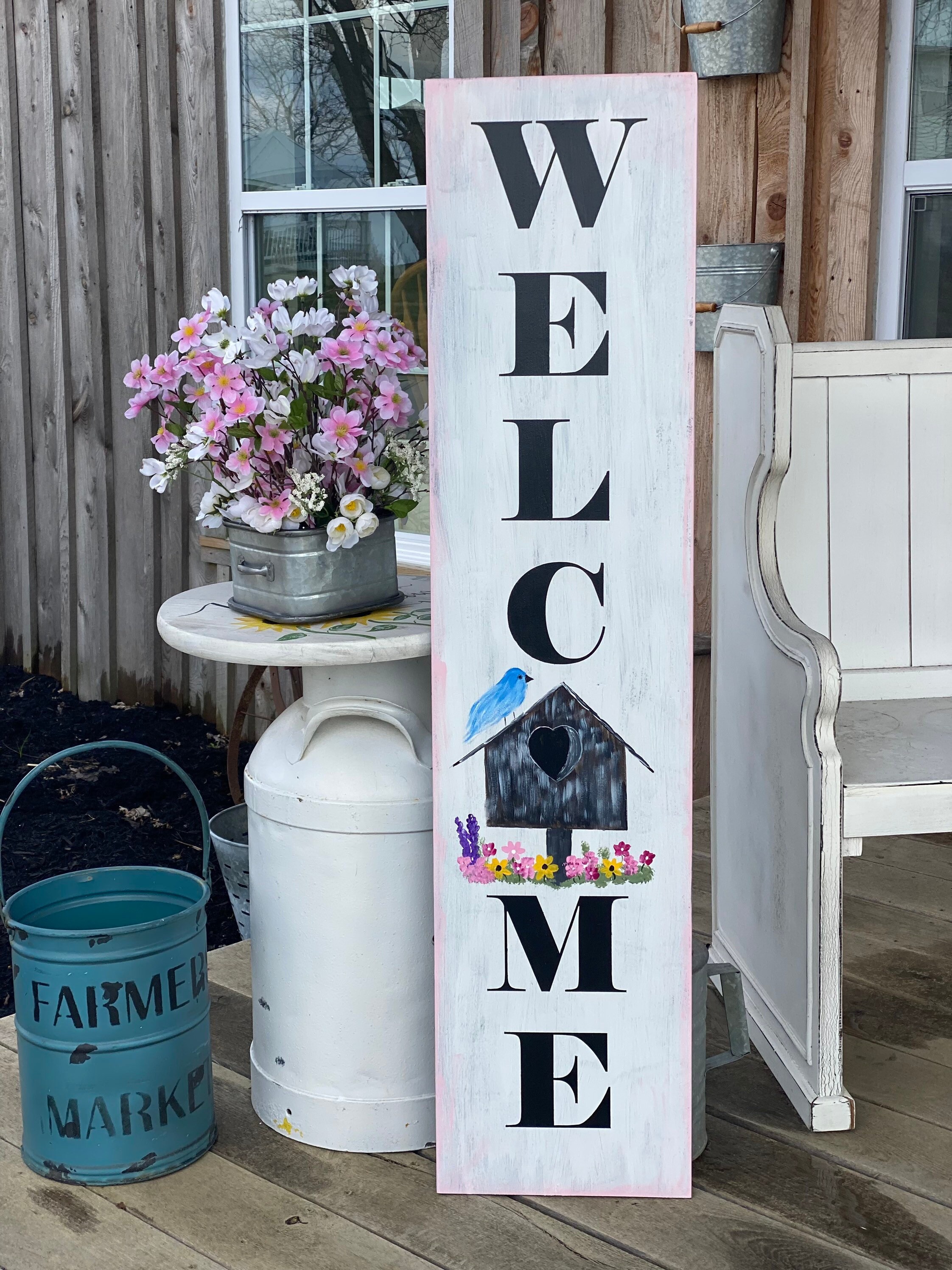 Tall Vertical Porch Sign. Welcome Porch Sign. Sign With | Etsy