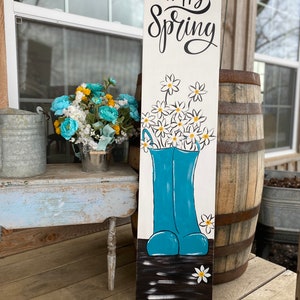 BEAUTIFUL Spring Porch Sign Spring Porch Decor Happy Spring Porch Sign ...