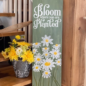 FLORAL Porch Sign Spring Porch Decor Daisy Wood Sign Mother’s Day Gift ...