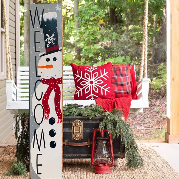 Snowman Porch Sign - Etsy