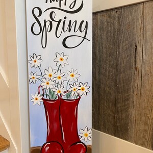 BEAUTIFUL Spring Porch Sign Spring Porch Decor Happy Spring Porch Sign ...