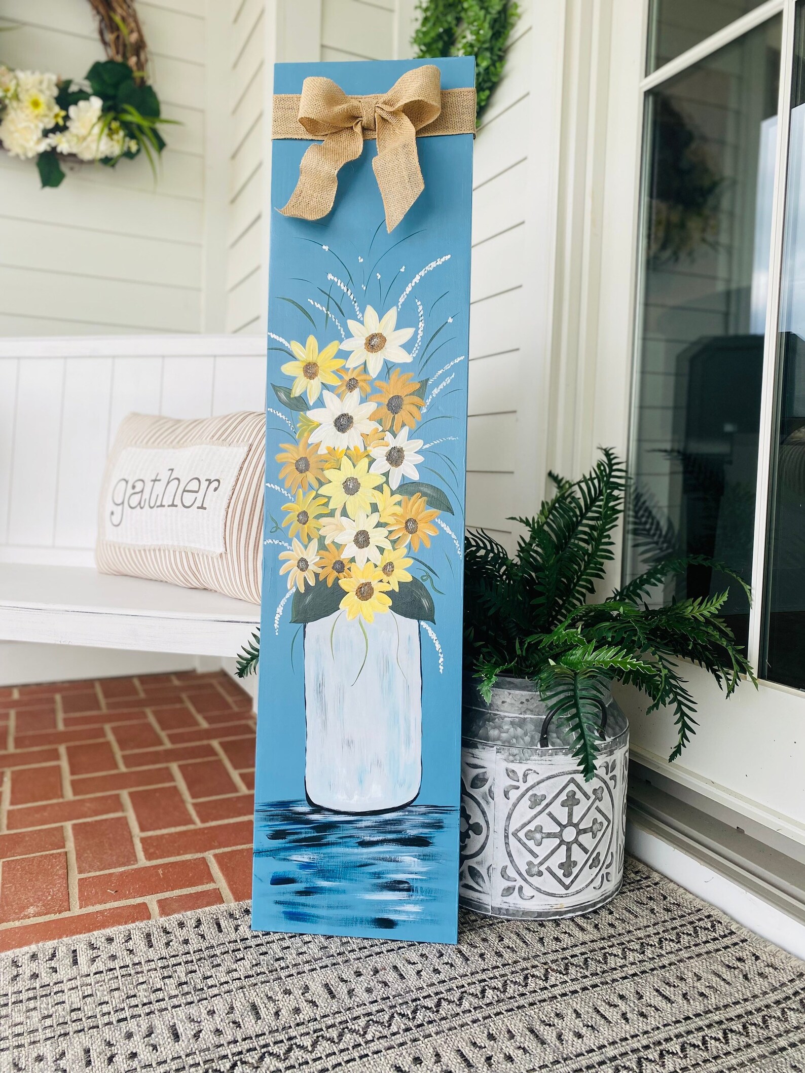 Front Porch Sign. Porch Leaner. Sign With Flowers. Sign With - Etsy