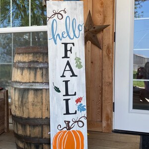 HELLO Fall Porch Sign Halloween Fall Thanksgiving Wood Porch - Etsy